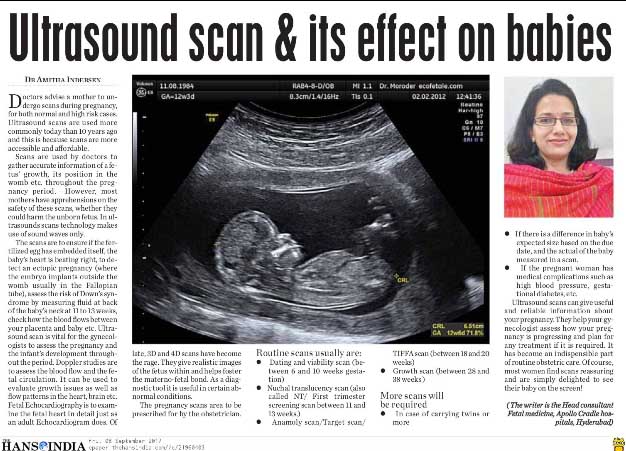 Ultrasound Scan & its Effect on Babies | Apollo Cradle